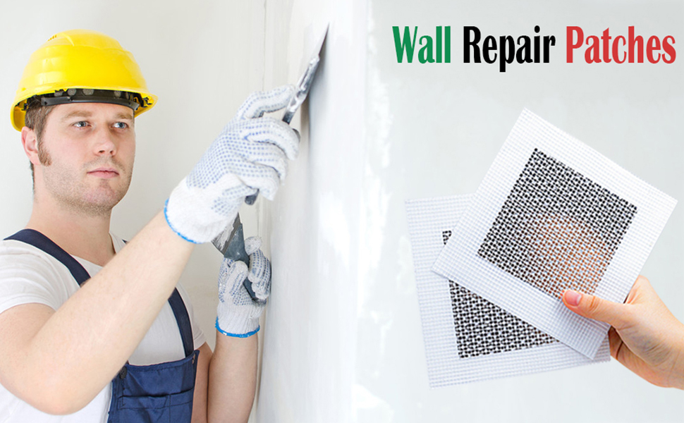 7-Piece Set Drywall Hole Repair Patch Drywall Repair Kit Aluminum Wall Repair Patch Self ...