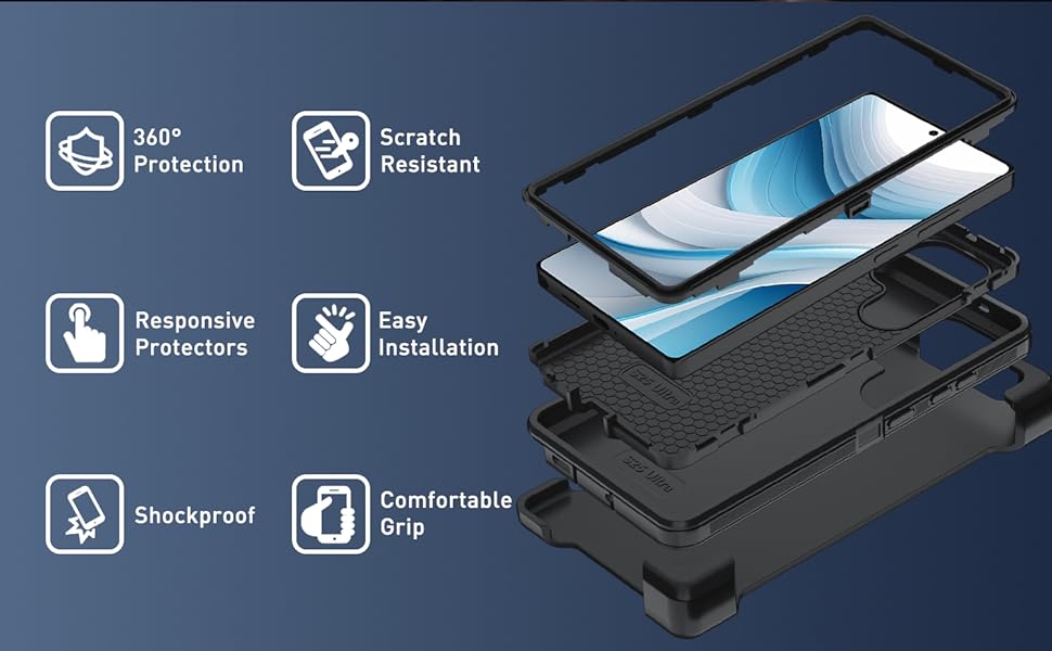 Amazon.com: FOR Samsung Galaxy S25 ultra case, S25 ultra Heavy Duty case,with A Tempered Glass ...