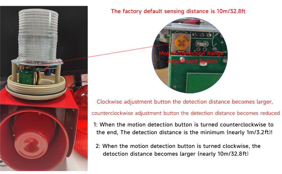 Amazon.com: Y DIANS S Motion Sensor Alarm 120dB Horn Adjustable Volume ...