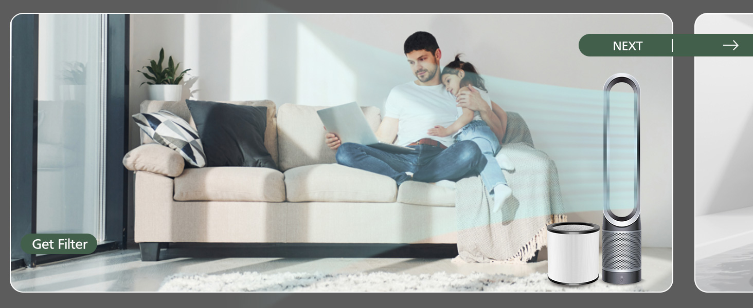 Amazon.com: 2 Pack Upgraded TP01 Filter True HEPA Filter Replacement Compatible with Dyson Tower ...