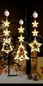 Amazon.com: LYUBASA 3Pcs Christmas Window Lights Decorations, Battery ...