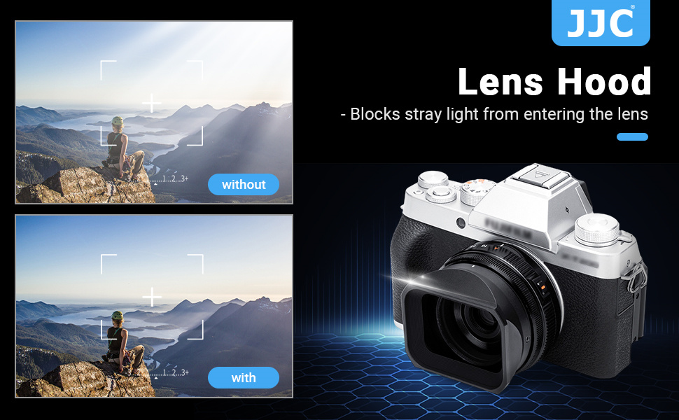 JJC Aluminium Lens Hood with Hood Cap for Fujifilm XF 27mm F2.8 R WR Lens & XF 27mm F2.8 Lens ...