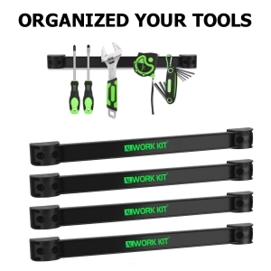 Amazon.com: ALWORKKIT Magnetic Tool Holder 12" (4 Pack) - Wall-Mounted Alloy Steel Organizer ...