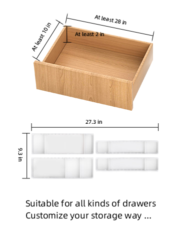 Amazon.com: Pluspace 6 PCS Desk Drawer Organizer, Bathroom Drawer ...