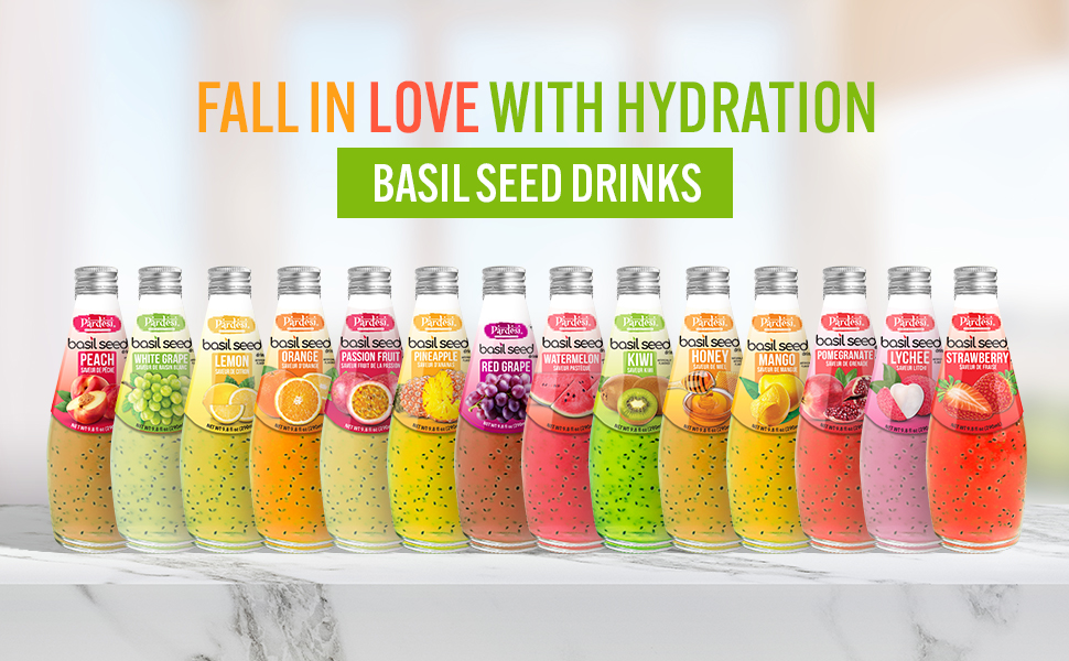 Amazon.com : Pardesi Basil Seed Drink Passion Fruit Flavor 290ml 9.8 Fl Oz | Pack of 12 (117.6 ...