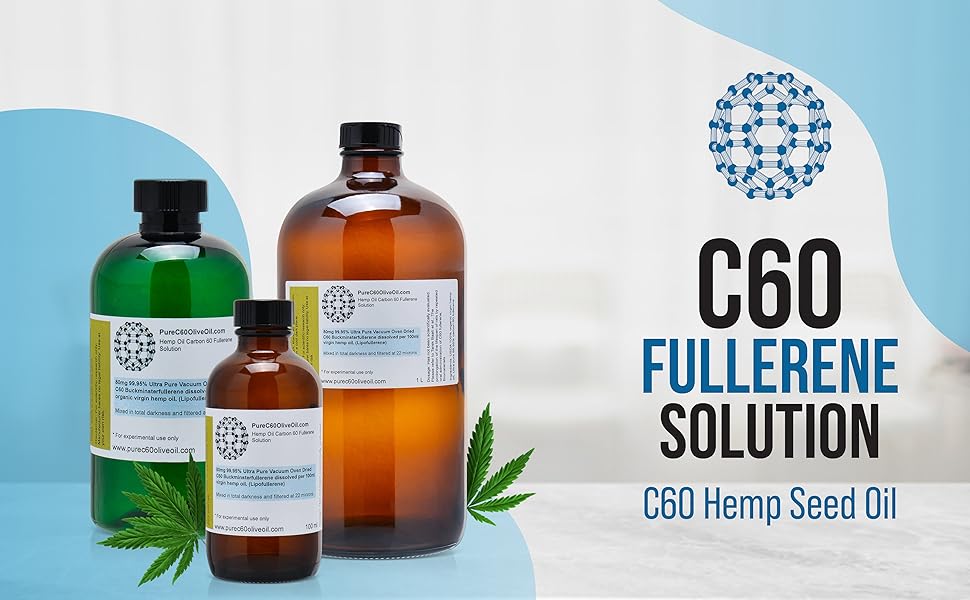 Amazon.com: PureC60OliveOil C60 Organic Hemp Seed Oil Capsules Pills 100ml / 3.4 Fl Oz - 99.99% ...