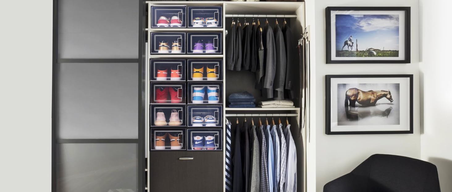 Amazon.com - White Small Storage Bins with Lids 2 Pack for Organization ...