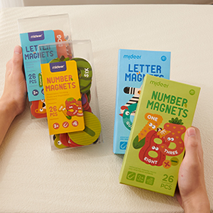 Amazon.com: Mideer Magnetic Letters and Numbers for Toddlers,ABC ...