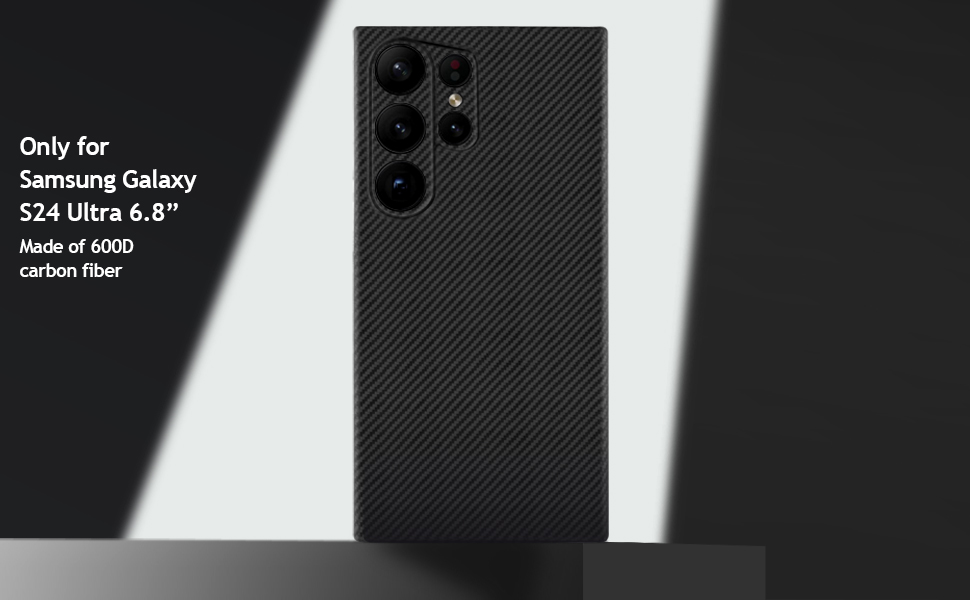 Amazon.com: kaisenkec Slim Case Compatible with Samsung Galaxy S24 Ultra, Thin 600D Carbon Fiber ...