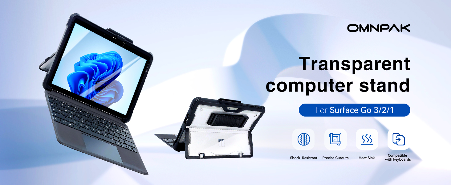 Omnpak Microsoft Surface Go 3 2021 Surface Go 2 2020 Surface Go 2018 Case Shock