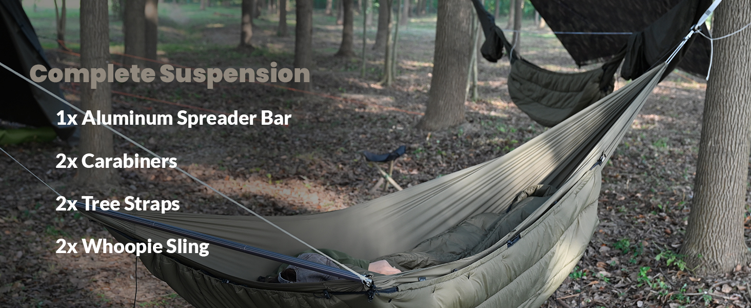 Amazon.com: Onewind Bridge Hammock, Brickfielder Camping Hammock with Tree Straps and Spread Bar ...