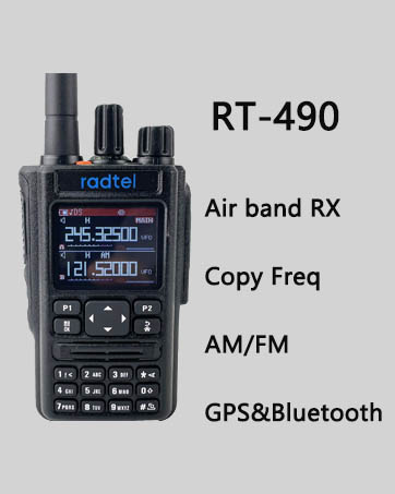 Radtel RT-890 Dual Band HAM Radio 144/430 Color LCD Walkie Talkie with Air Band Reception and ...
