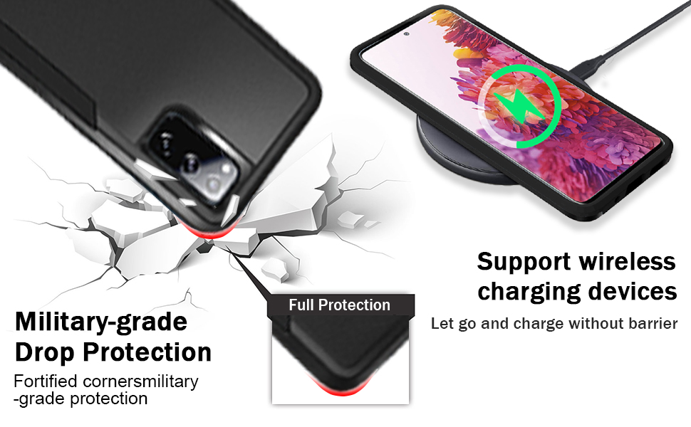 Amazon.com: IXJYLCPC for Galaxy S20 FE 5G Case with Screen Protection: Heavy Duty Protective ...