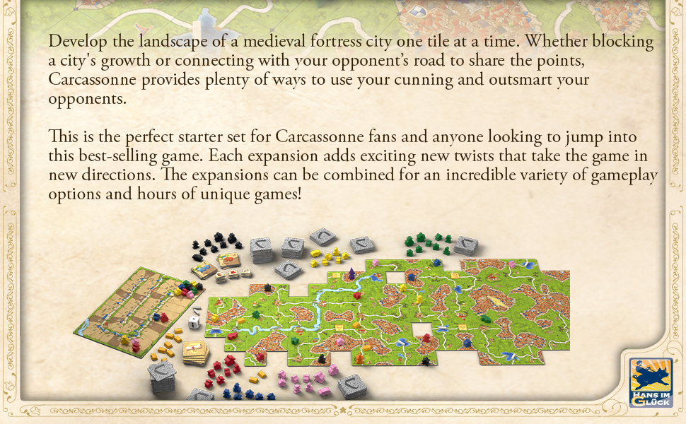 Carcassonne - Big Box (EN) - a Board Game by Z-MAN Games - Medieval Strategy Board Game - 2-6 ...