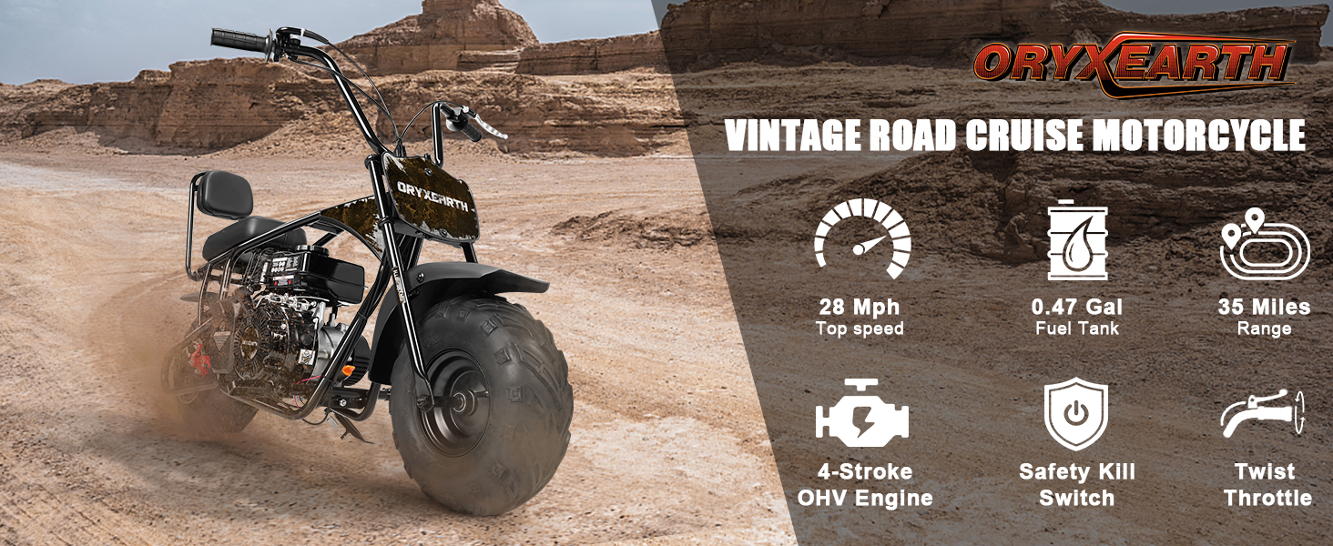 Amazon.com: Oryxearth Mini Dirt Bike for Kids, 99CC 4-Stroke Kid Gas Powered Off-Road Pocket Pit ...