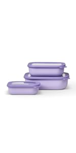 Mepal Food Storage Containers 3-Piece Set - Storage Boxes with Lids ...