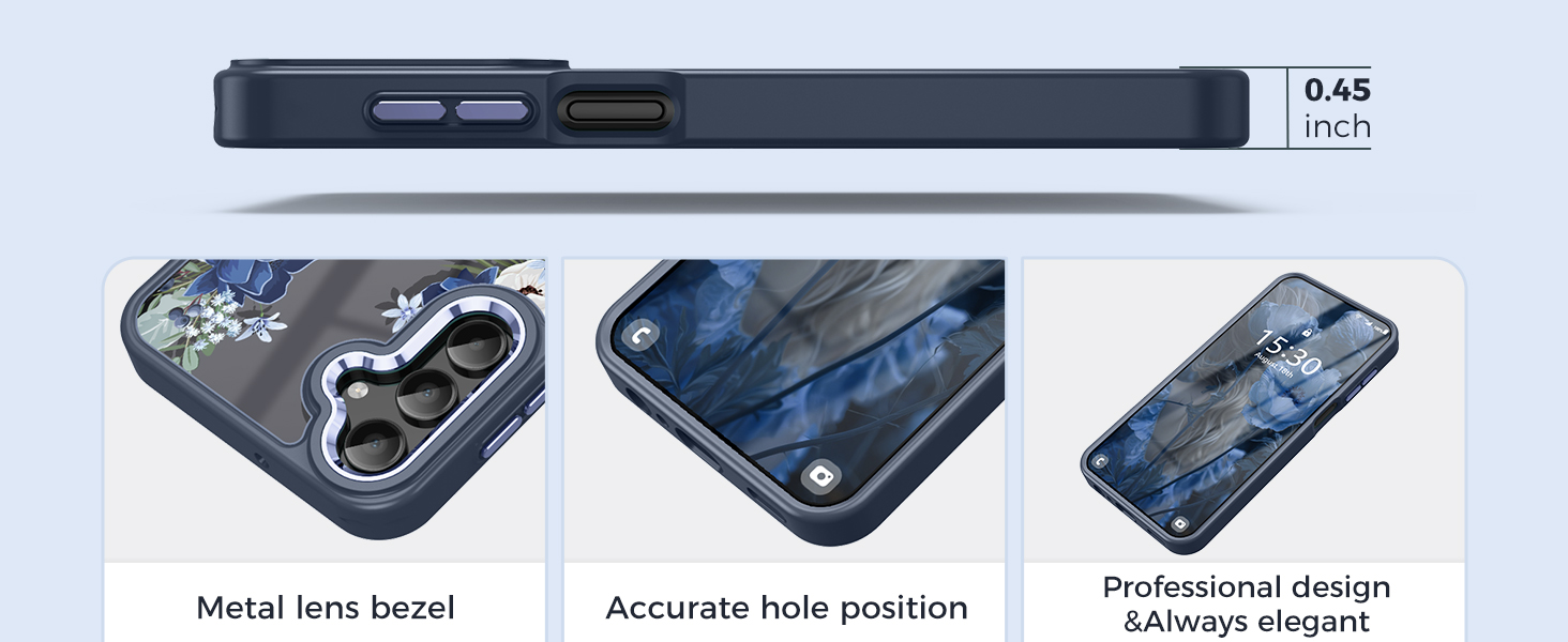 Amazon.com: CASBST for Samsung Galaxy A15 5G Case with 2X Screen Protector and A Camera Lens ...