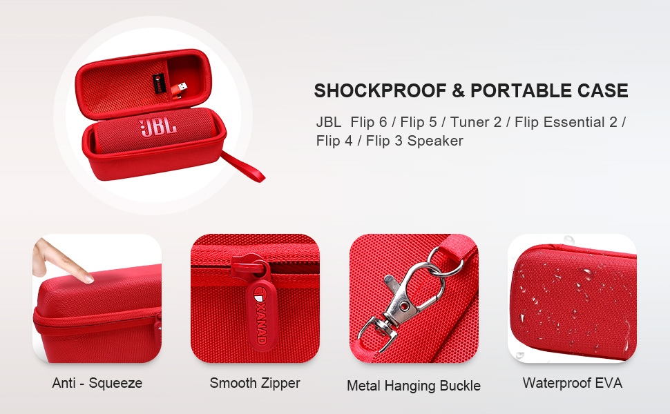 Amazon.com: XANAD Hard Case Compatible with JBL FLIP 7/6/5/4 or FLIP Essential or Sono Roam 2/1 ...