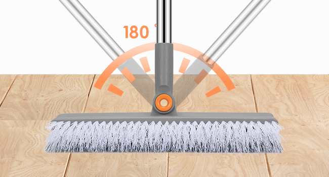 Amazon.com: Large Double-Sided Floor Scrub Brush, Long Adjustable ...