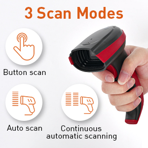 Amazon.com : Barcode Scanner Wired,JRHC 2D Bar Code Reader Automatic QR 1D Bar Code Scanner ...