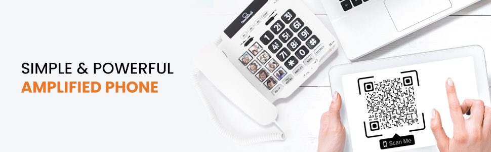 ClearSounds CSC500 Amplified Landline Phone with Speakerphone and Photo Frame Buttons - Up to ...