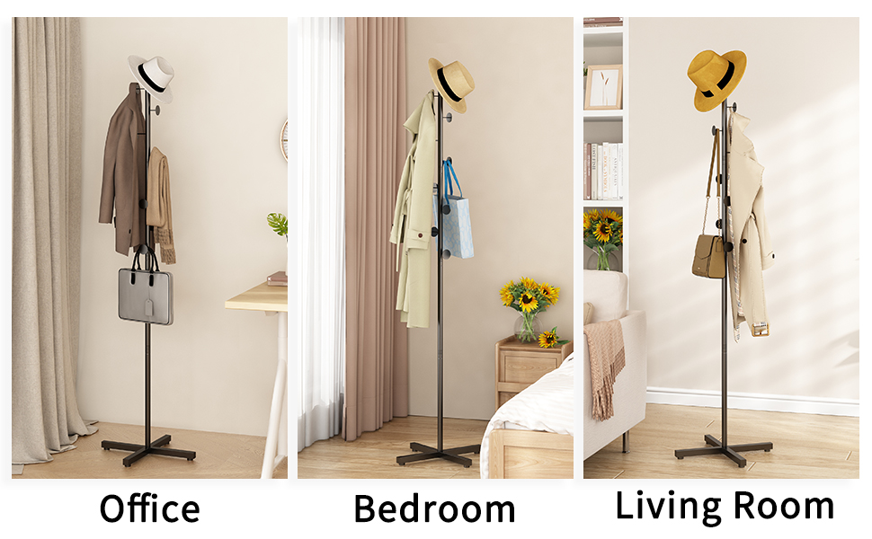 Wisdom Star Perchero con 8 Ganchos Moderno, Perchero de Pasillo, Perchero para Bolsas, Sombreros ...