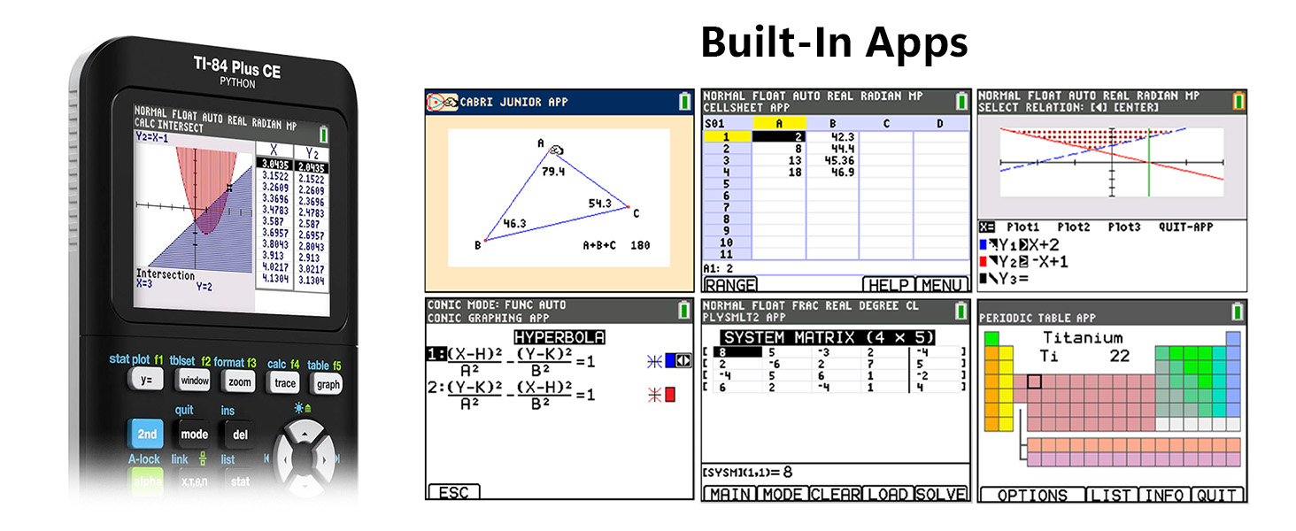 Amazon.com: Texas Instruments TI-84 Plus CE Graphing Calculator, Black ...