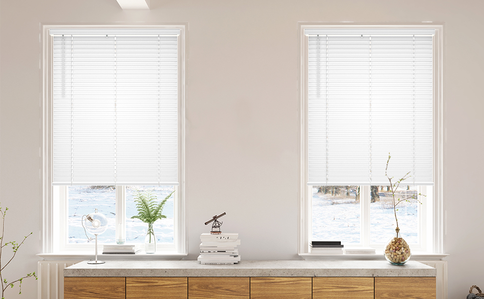 Amazon.com: Romswi Faux Wood Blinds 2 inch - Custom Premium PVC Blinds ...