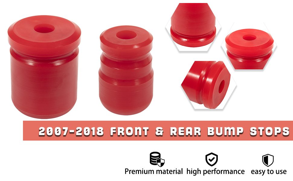 Amazon.com: Front & Rear Bump Stops for Jeep Wrangler JK/JKU Sport Rubicon Sahara Freedom ...