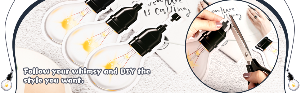 Amazon.com: 72 Pieces Light Bulbs Cutouts Bulletin Board Decorations ...