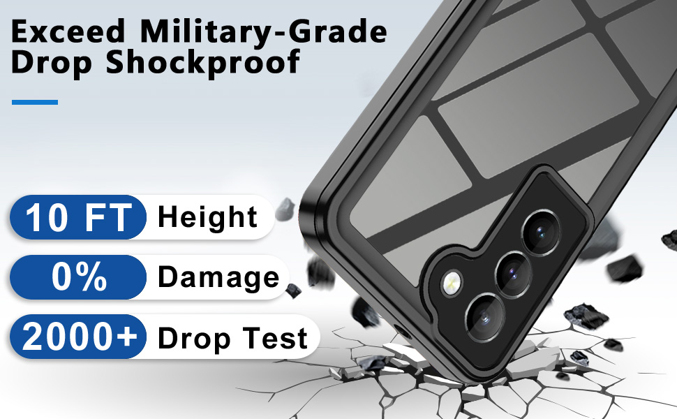 Amazon.com: ZWWADR for Samsung Galaxy S22 Plus Case Waterproof Built-in Screen Protector [Full ...