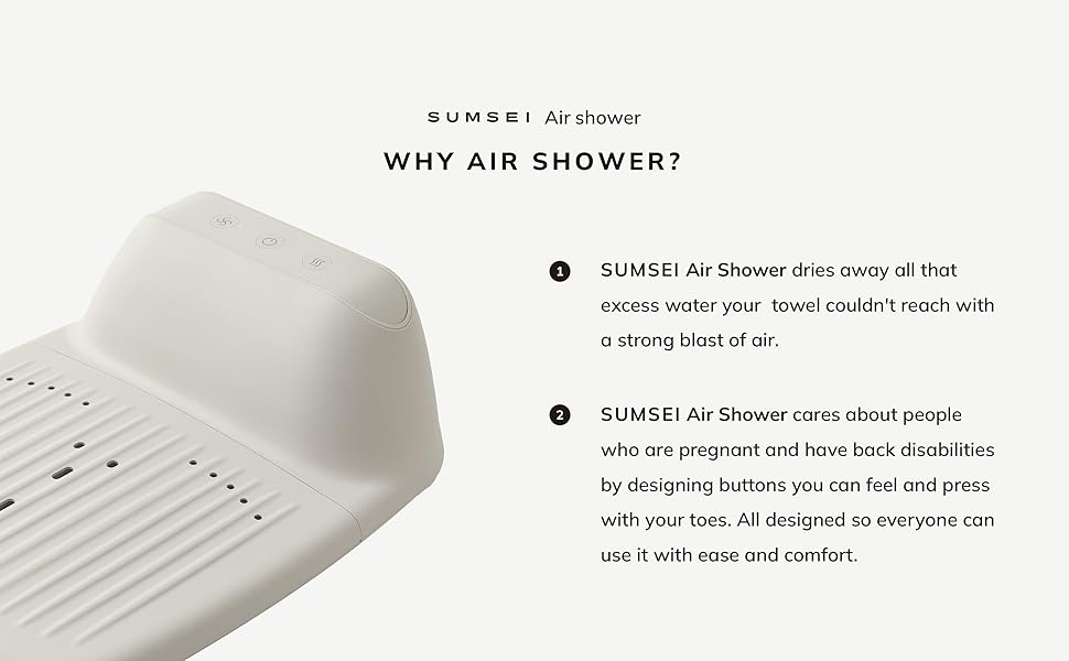 Amazon.com: SUMSEI Air Shower | Luxury Spa Y-Zone Body and Feet Dryer | Strong, Gentle Cool/Warm ...
