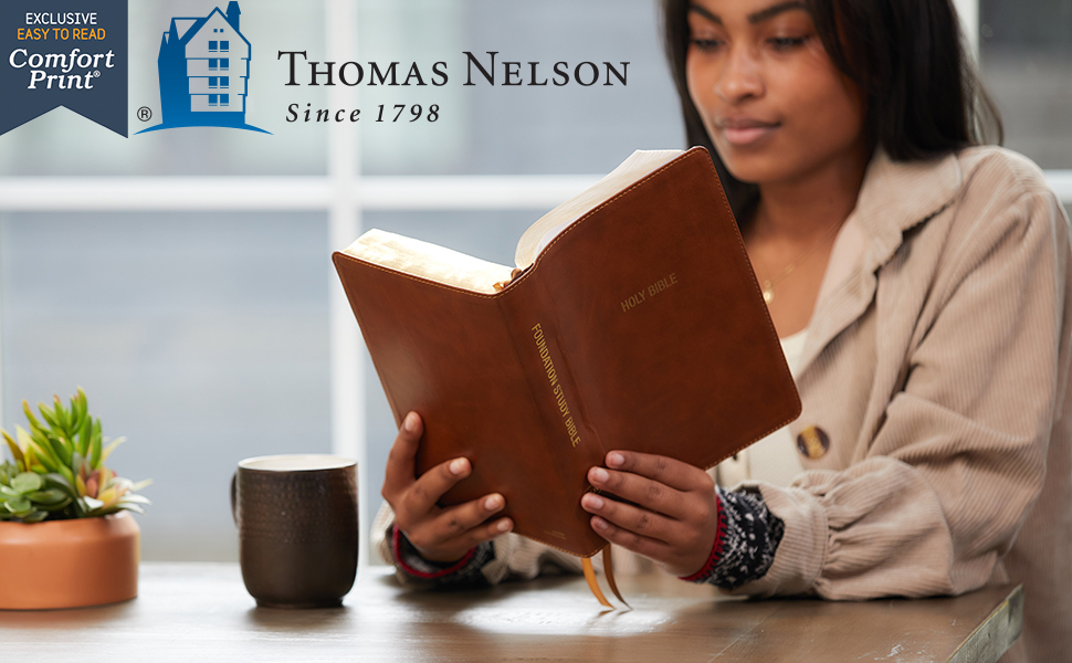 KJV, Foundation Study Bible, Large Print, Leathersoft, Black, Red Letter, Comfort Print: Holy ...