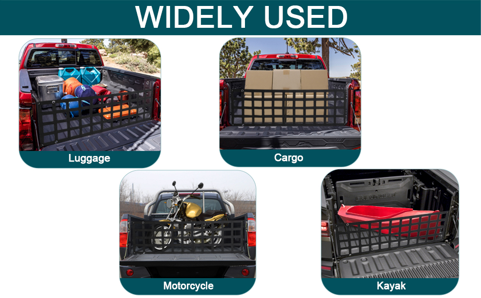 Amazon.com: Tailgate Net for Pickup Truck Bed - Cargo Trucks Bed Divider for Full Size Truck 60 ...