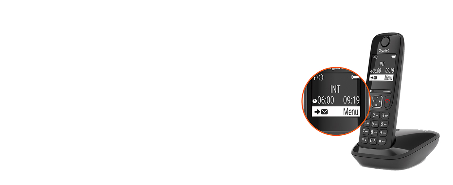 Gigaset AS690 - Teléfono inalámbrico - Gran pantalla gráfica - Calidad de audio superior ...