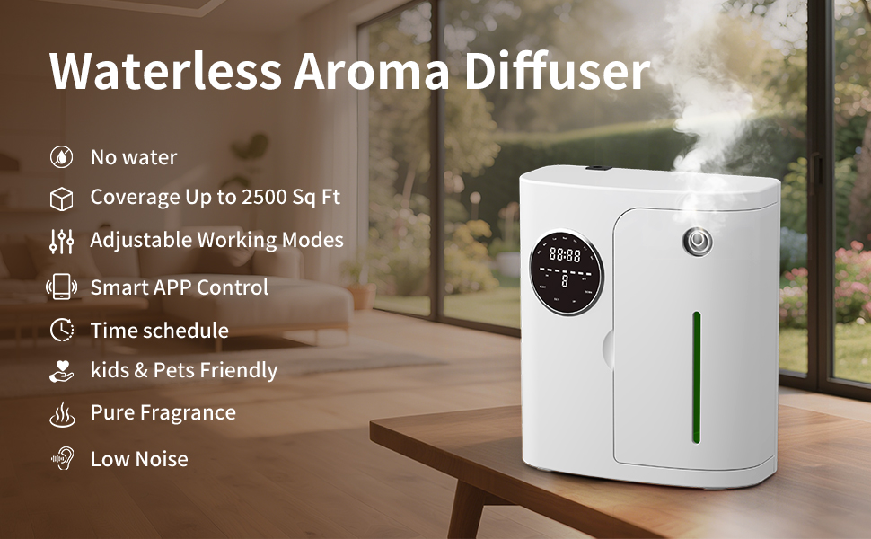 Amazon.com: CVRAW Waterless Diffusers for Home, Smart Aromatherapy Essential Oil Hotel ...