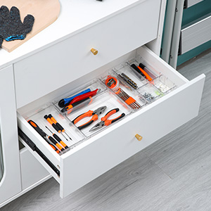 Amazon.com: Clear Plastic Drawer Organizer Set - 25 Pcs Desk Makeup ...