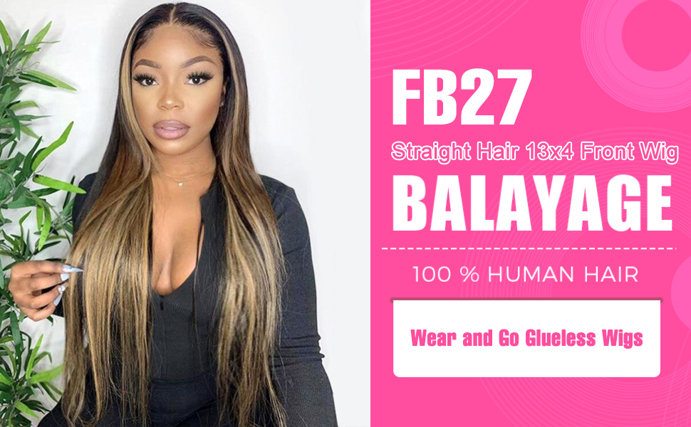 Amazon.com : SUPERLOOK Real Bleached Knots Highlight Lace Front Wigs Human Hair 220% Density ...