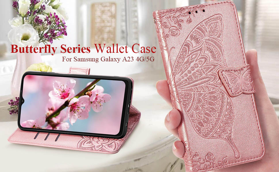 Amazon.com: KRHGEIK for Samsung Galaxy A23 5G Case Wallet,Women Flip Folio Cover with Credit ...