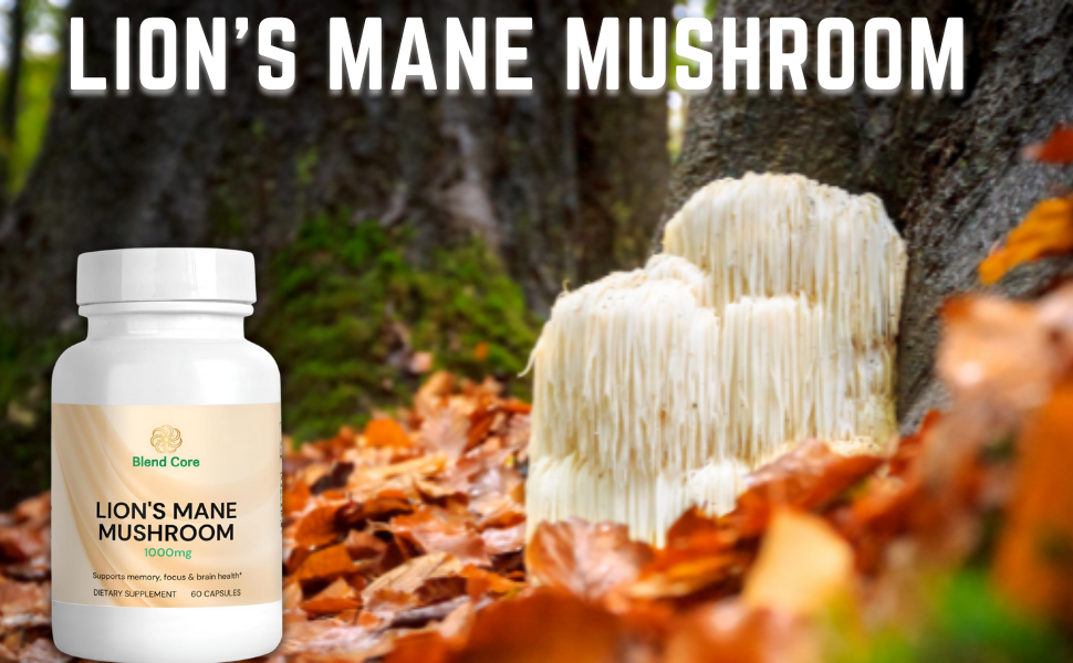 Amazon.com: Blend Core Lion's Mane Mushroom Nootropic Capsules - Cognitive Support and Brain ...