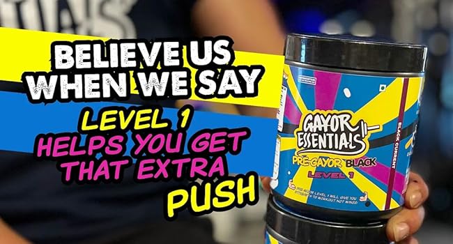 Gayor Essentials Pre gayor Level 1 (Blueberry, 312g,52 Servings) | Optimally Dosed Pre Workout ...