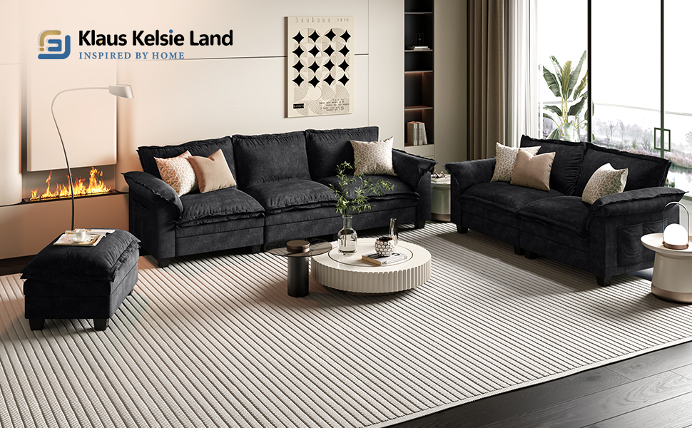 Amazon.com: Modular Cloud Couch Sectional Sofa 123", Comfy Sectional Couches for Living Room ...