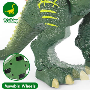 FANURY Dinosaur Toys, Remote Control Dinosaur Toys for Boys, LED Light Up Walking Roaring ...
