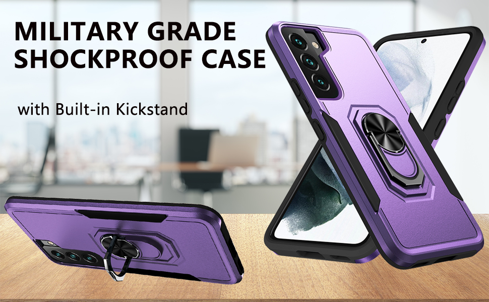 Amazon.com: Fucozan for Samsung Galaxy S22 Plus Case with Kickstand, Armor Magnetic Ring, Rugged ...