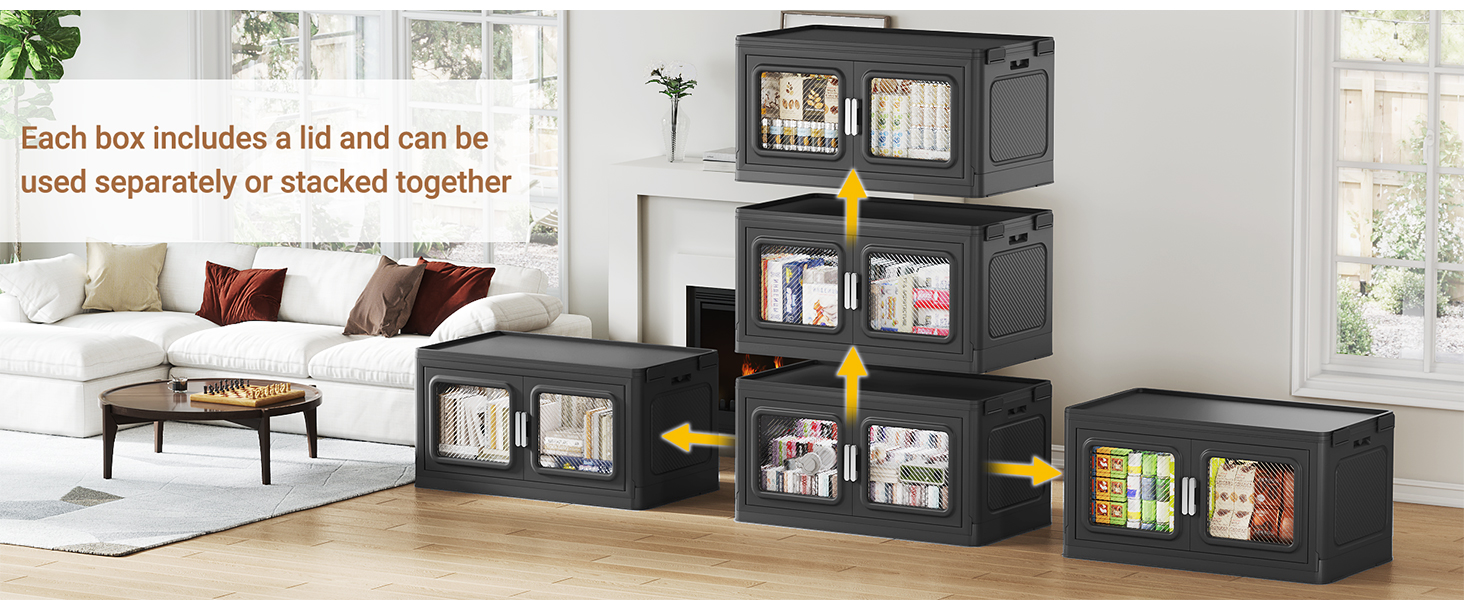 Amazon.com - BROVIEW 165Gal Extra Large Storage Bins with Lids, 660Qt ...