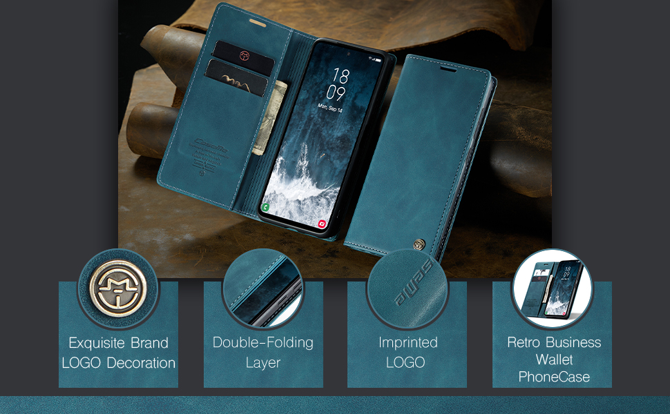 Amazon.com: FCOZCKLOM Compatible with Samsung Galaxy S23FE Wallet Case with Card Holder ...