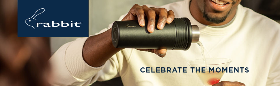 Amazon.com: Rabbit Wine Cocktail Shaker, 18oz Double-Insulated Stainless Steel Cocktail Shaker ...