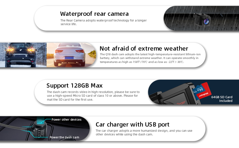 Amazon.com: Dash Cam Front and Rear 2.5K+1080P, WiFi Dual Dash Camera ...