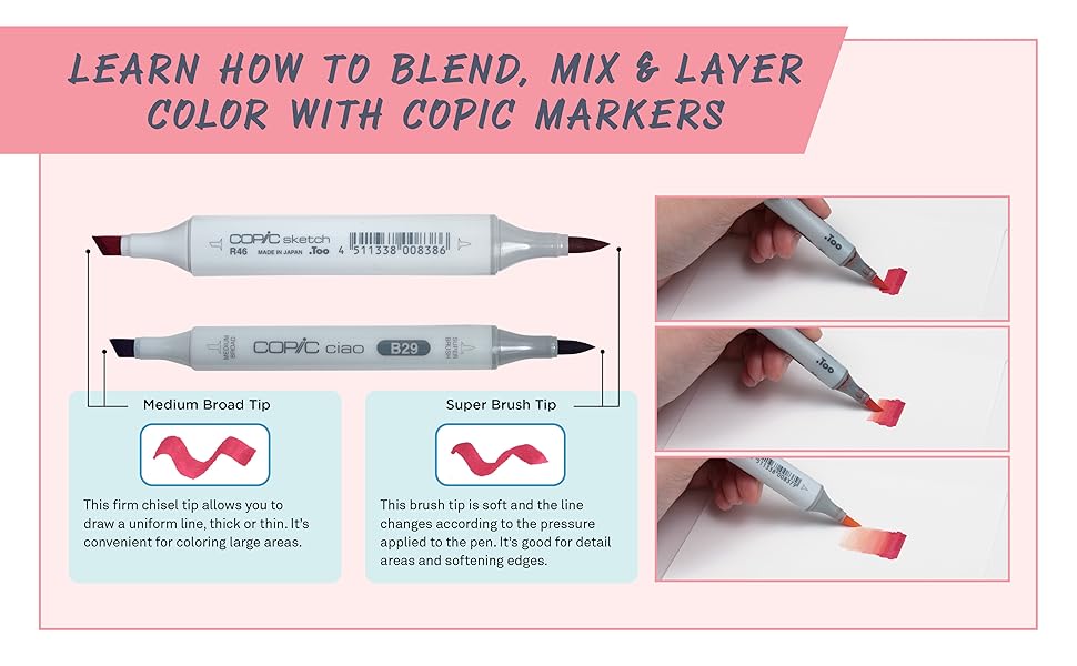 Manga Artists Copic Marker Coloring Techniques Learn How To Blend Mix 