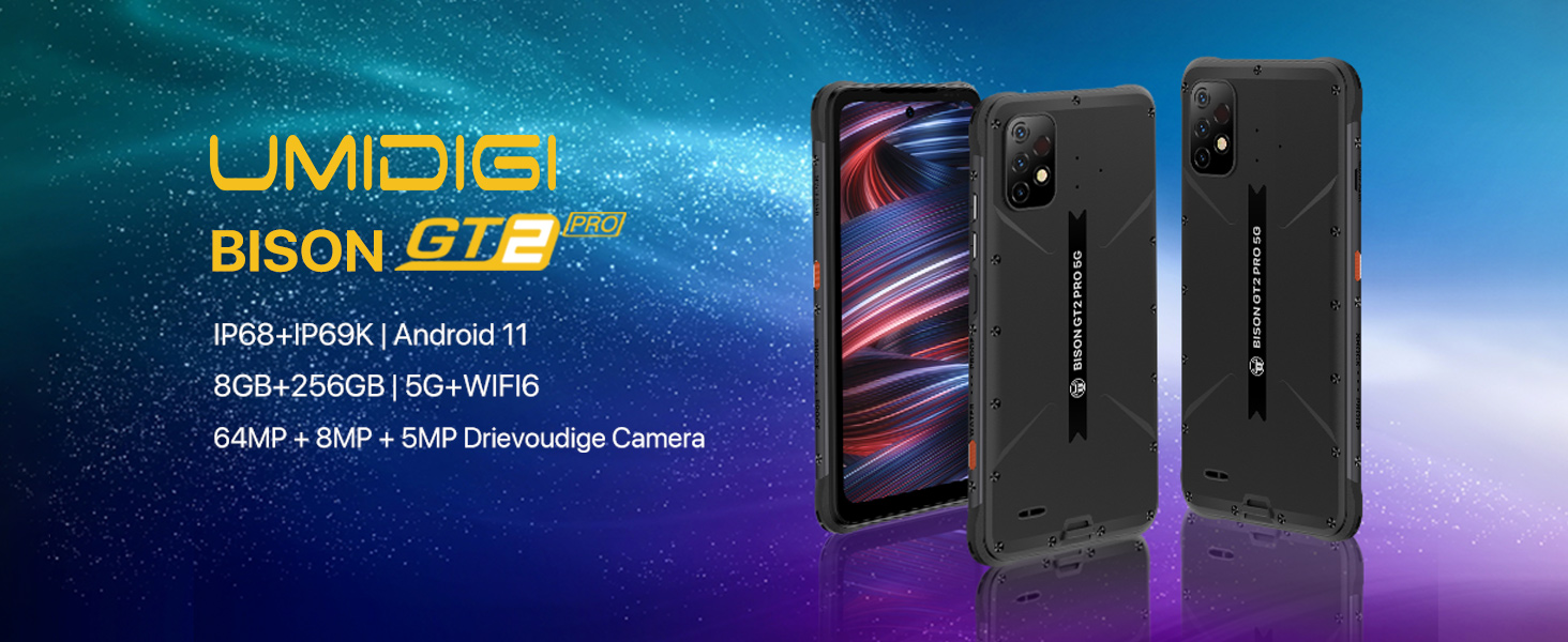 Amazon.com: UMIDIGI Bison GT2 PRO 5G Rugged Unlocked Smartphones, 8G+256GB Waterproof IP68/IP69K ...